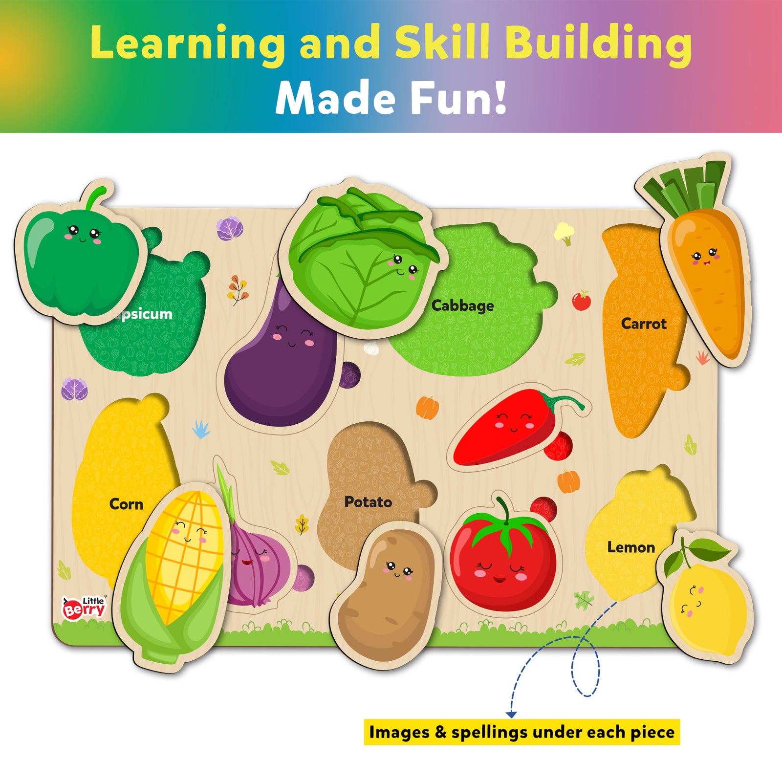 JoGenii|Little-Berry-My-First-Wooden-Puzzle-Tray-(Set-of-6):-ABC ...