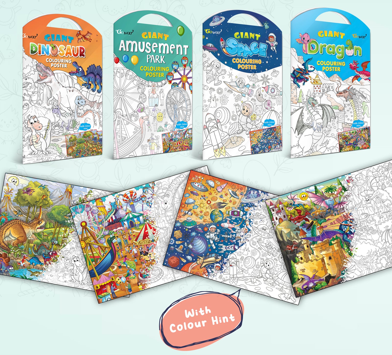 JoGenii|GIANT-DINOSAUR-COLOURING-POSTER,-GIANT-AMUSEMENT-PARK-COLOURING ...
