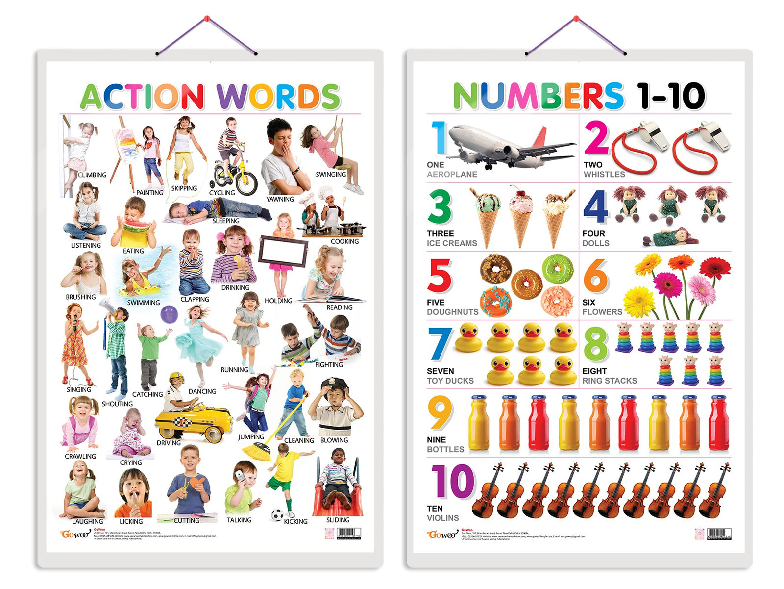 JoGenii|Set-of-2-Action-Words-and-Numbers-1-10-Early-Learning ...