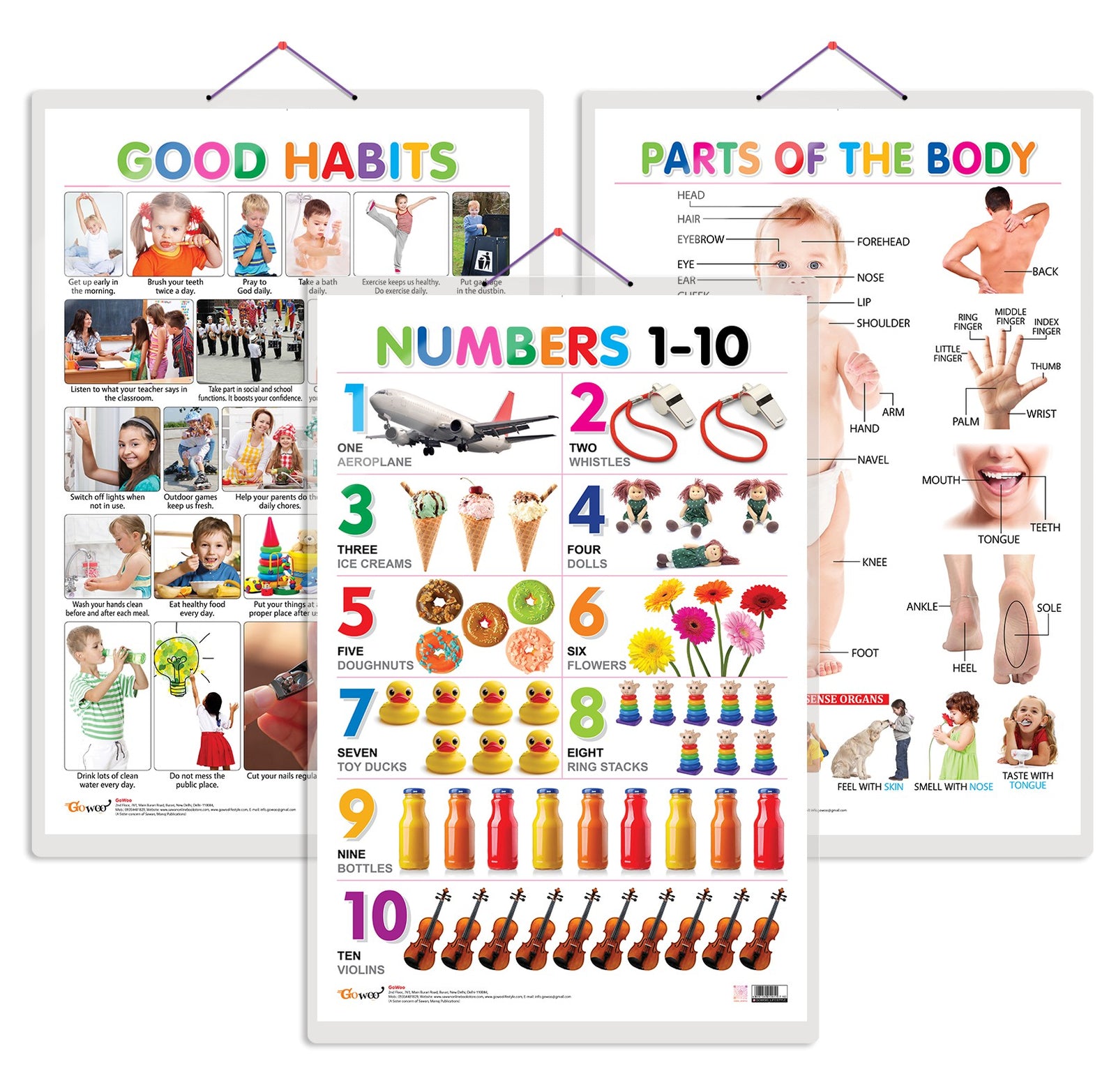 JoGenii|Set-of-3-Parts-of-the-Body,-Good-Habits-and-Numbers-1-10-Early ...