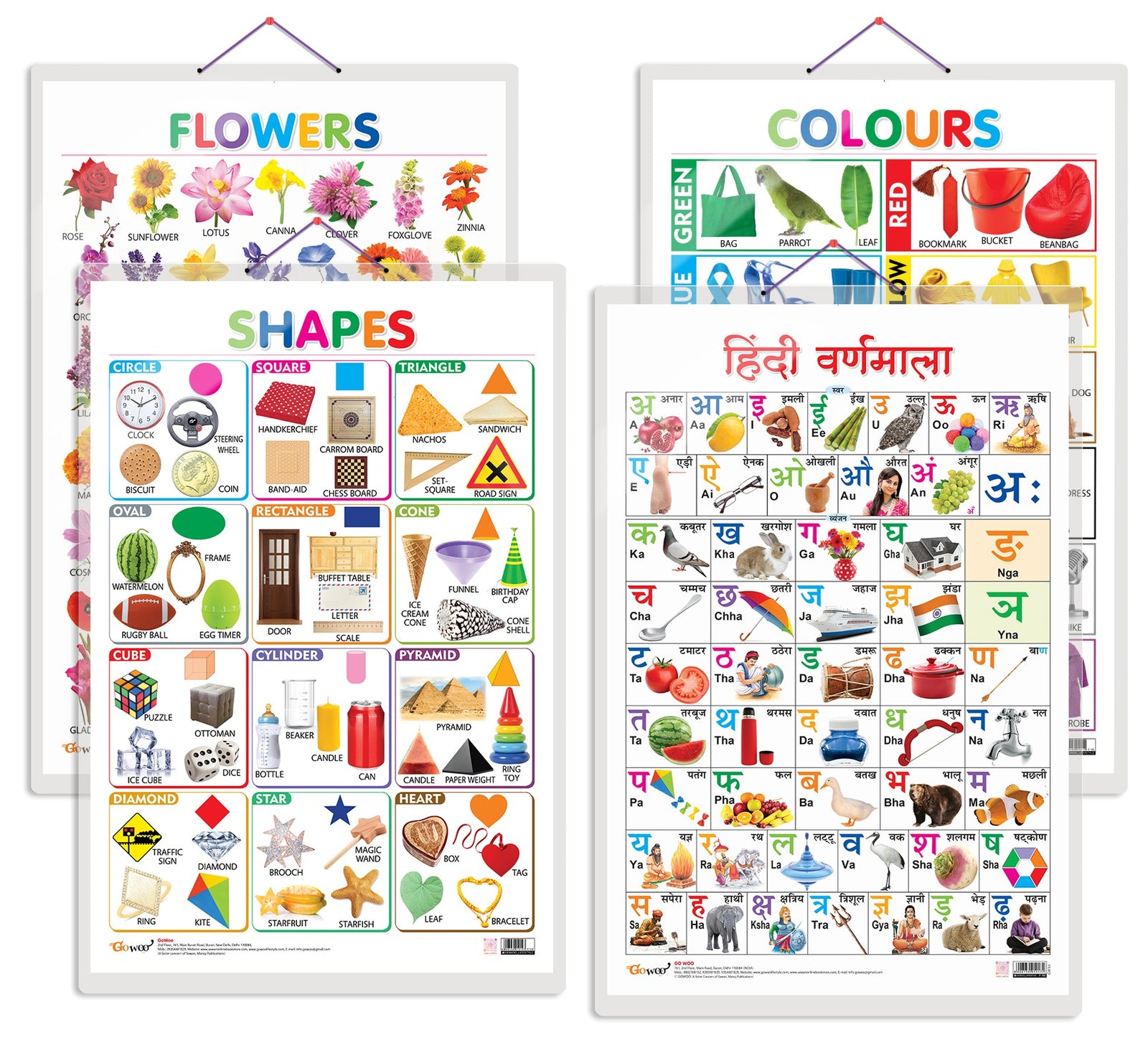 JoGenii|Set-of-4-Flowers,-Colours,-Shapes-and-Hindi-Varnamala-Early ...