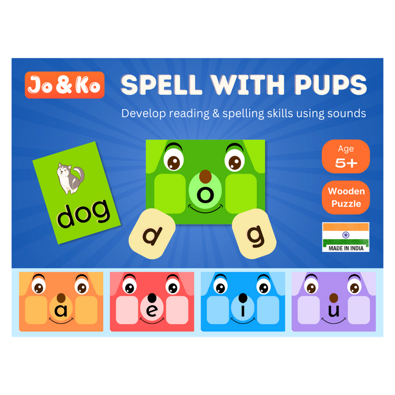JoGenii Spell with Pups Game | Fun way to learn 3 letter CVC words Pho