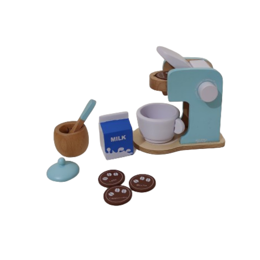 Wooden Coffee Maker Blue Toy | Kitchen Toy