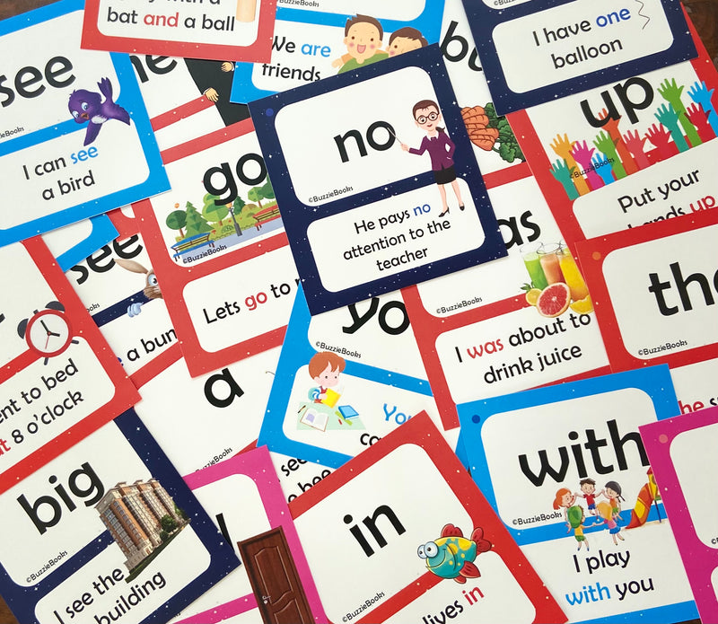 JoGenii | Sight words level 1 flashcards| BuzzieBooks