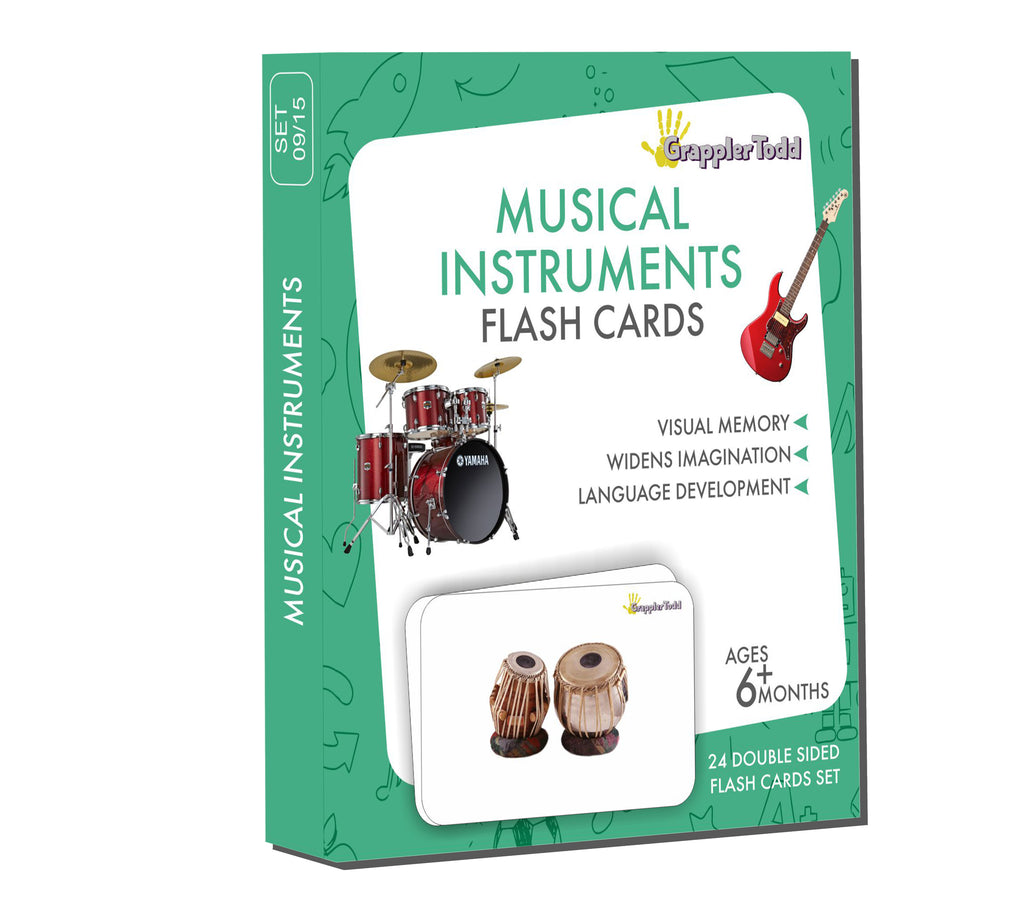Musical Instruments Flash Cards |GrapplerTodd Flashcards for Kids Earl