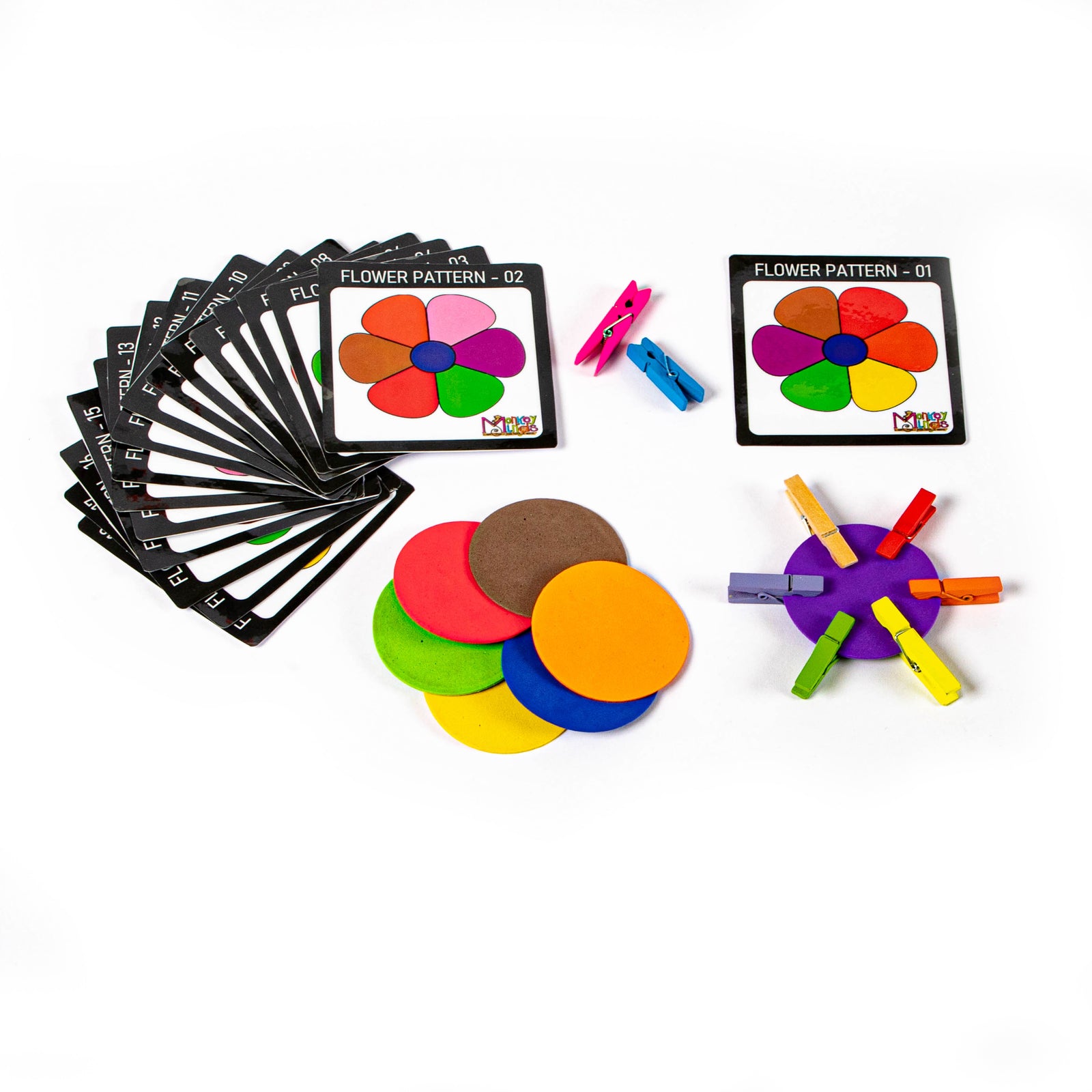 JoGenii |Pattern & Sequence - Flower Clips|Monkey Minds