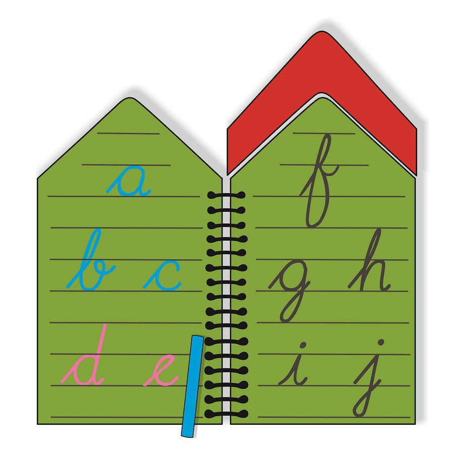 JoGenii |The Funny Mind Hut Shape Wooden A to Z Small Cursive Letters ...