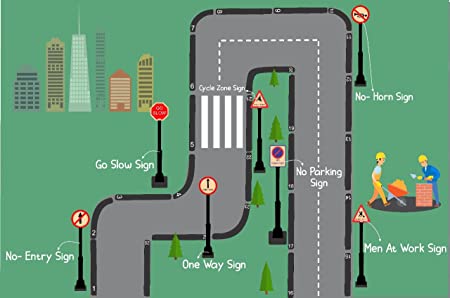 JoGenii |The Funny Mind Wooden Complete Set of Traffic Signals Signs ...